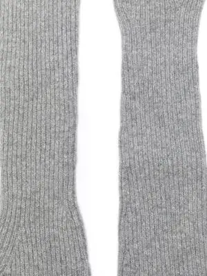 JUUN.J Ribbed Knit Gloves - Grey