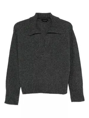 ROBERTO COLLINA Mélange-effect Polo Jumper