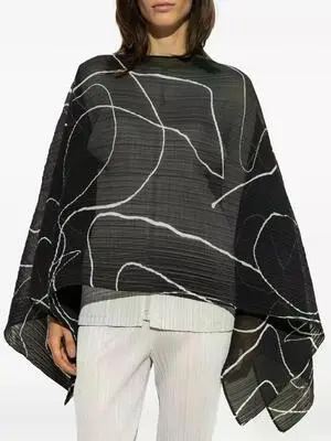 Issey Miyake Pleated Printed Scarf