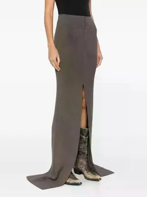 Rick Owens Ribbed Slit Skirt