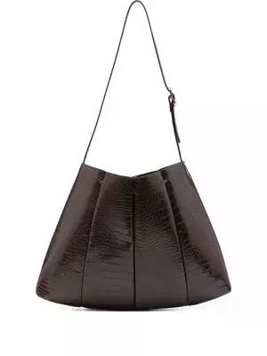 Themoire Croc Effect Shoulder Bags