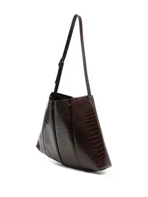 THEMOIRE Crocodile-embossed Shoulder Bag