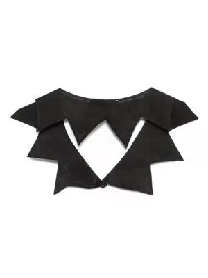 FORTE_FORTE Cut-out Scarf - Black