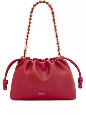 Loewe Flamenco Chain Handle Medium Shoulder Bag - Red