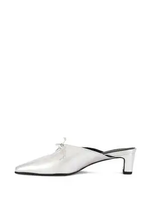 ALOHAS Amar Tie-detail Mules - Silver