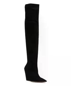 STUART WEITZMAN 100mm Saloon Wedge Over-the-knee Boots