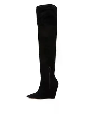 STUART WEITZMAN 100mm Saloon Wedge Over-the-knee Boots