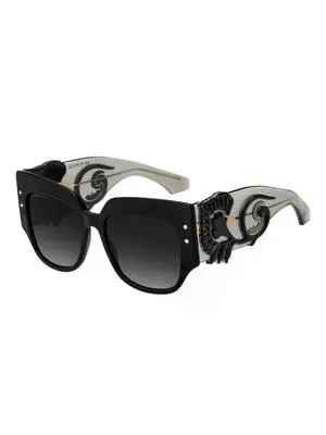 Etro Rectangle-frame Sunglasses With Floral Embellishment