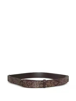 ORTIGNI Stud-embellished Belt - Brown