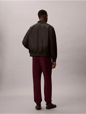 Calvin Klein Fleece Monogram Patch Joggers - Passion Plum
