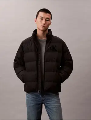 Calvin Klein Chenille Monogram Puffer Jacket - Black