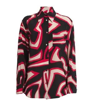 Emilio Pucci Silk Twill Labirinto Print Shirt