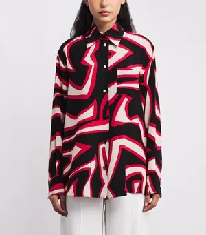 Emilio Pucci Silk Twill Labirinto Print Shirt