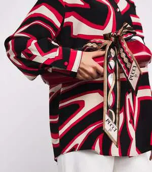 Emilio Pucci Silk Twill Labirinto Print Shirt