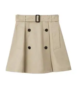Burberry Gabardine Mini Skirt