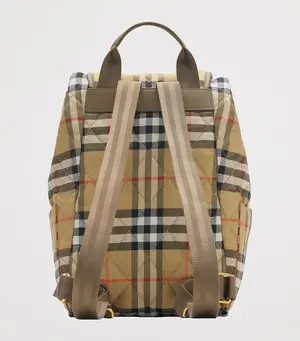 Burberry Check Quilted Nylon Backpack - Beige