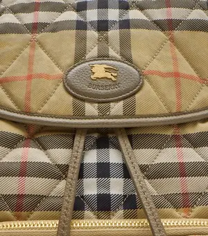 Burberry Check Quilted Nylon Backpack - Beige