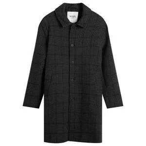 WAX LONDON Stan Puppytooth Check Coat - Navy/grey