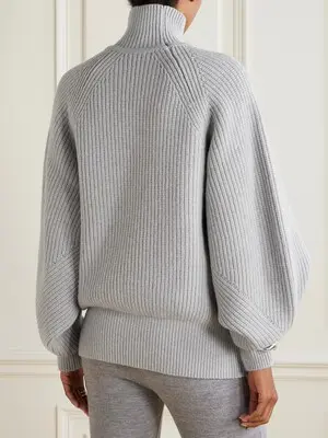 Balmain Ribbed Wool Turtleneck Sweater