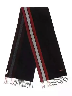 Bally Stripe-detail Scarf Black