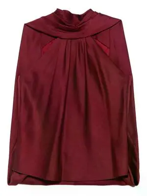 Simkhai Draped Sleeveless Blouse - Red