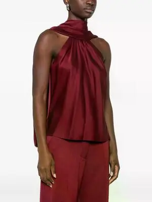 Simkhai Draped Sleeveless Blouse - Red