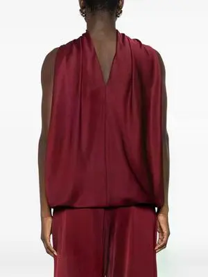 Simkhai Draped Sleeveless Blouse - Red