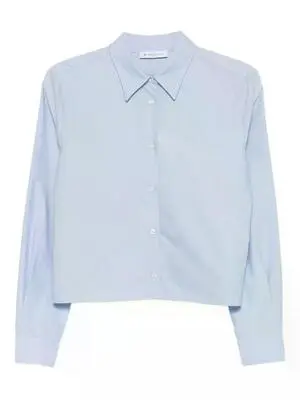 MANUEL RITZ Cropped Cotton-blend Shirt