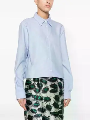 MANUEL RITZ Cropped Cotton-blend Shirt