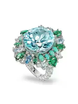 ANABELA CHAN Aqua Poseidon Multi-stone Ring - Silver