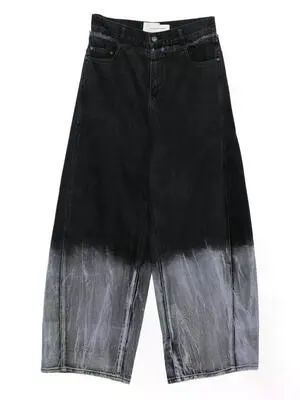 FENG CHEN WANG Frayed Dip-dye Trousers