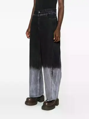 FENG CHEN WANG Frayed Dip-dye Trousers