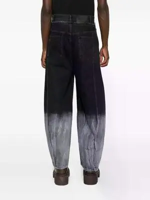 FENG CHEN WANG Frayed Dip-dye Trousers