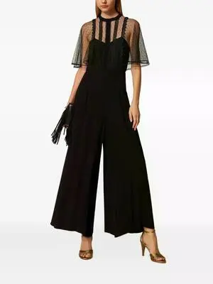 TWINSET Tulle Wide-leg Jumpsuit