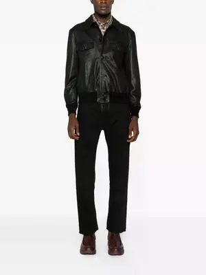 SALVATORE SANTORO Collared Leather Jacket