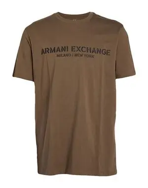 Armani Exchange T-shirt Khaki Size Cotton - Beige