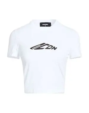 Dsquared2 Printed Crop T-shirt - White