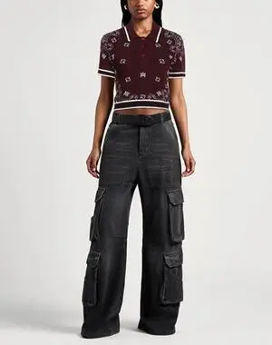 Amiri Polo Shirt Burgundy Size Cotton