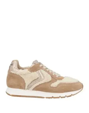 VOILE BLANCHE Suede And Textile Sneakers - Ivory