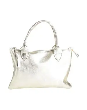 LAURA DI MAGGIO Leather Handbag With Detachable Strap - Grey