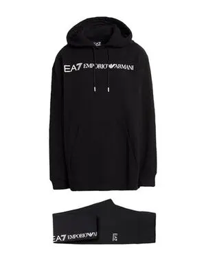 EA7 Cotton-elastane Tracksuit - Black