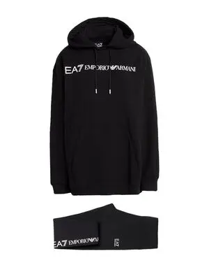 EA7 Cotton-elastane Tracksuit - Black