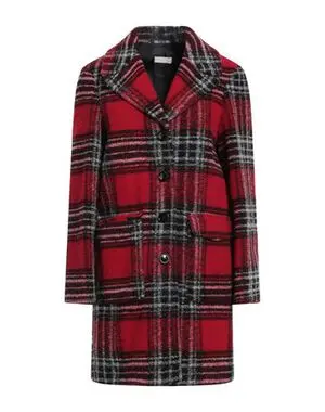 LIU •JO Tartan Wool Blend Coat