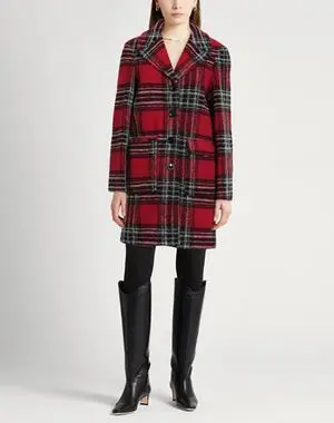 LIU •JO Tartan Wool Blend Coat