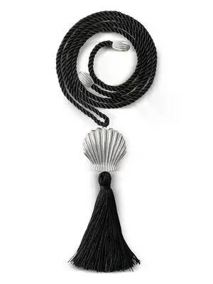JULIETTA Shell Tassel Necklace - Silver