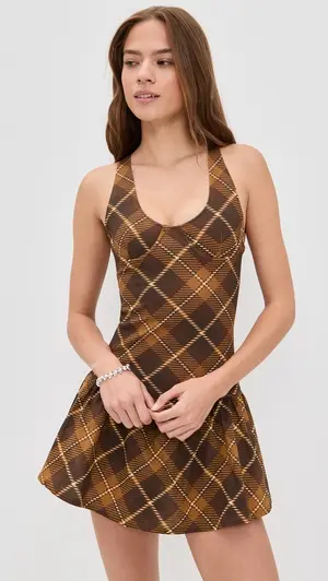 Miaou Alice Plaid Mini Dress