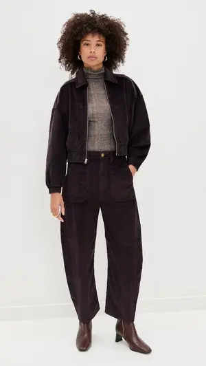 Rag & Bone Charlie High-rise Ankle Barrel Corduroy Pants