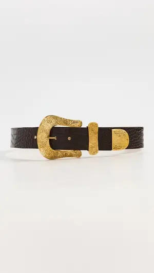 L'Agence Ximena Wide Leather Belt