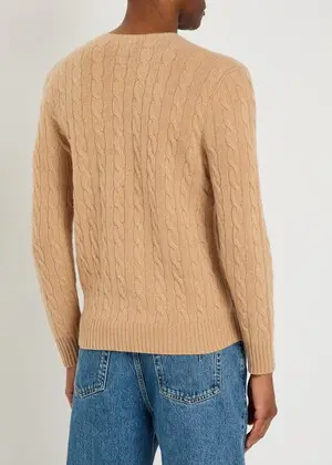 Polo Ralph Lauren Cable-knit Wool And Cashmere-blend Jumper - Camel