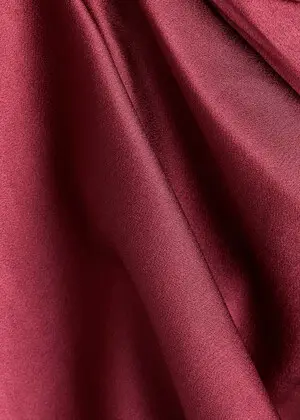 Simkhai Draped Satin Top - Dark Red